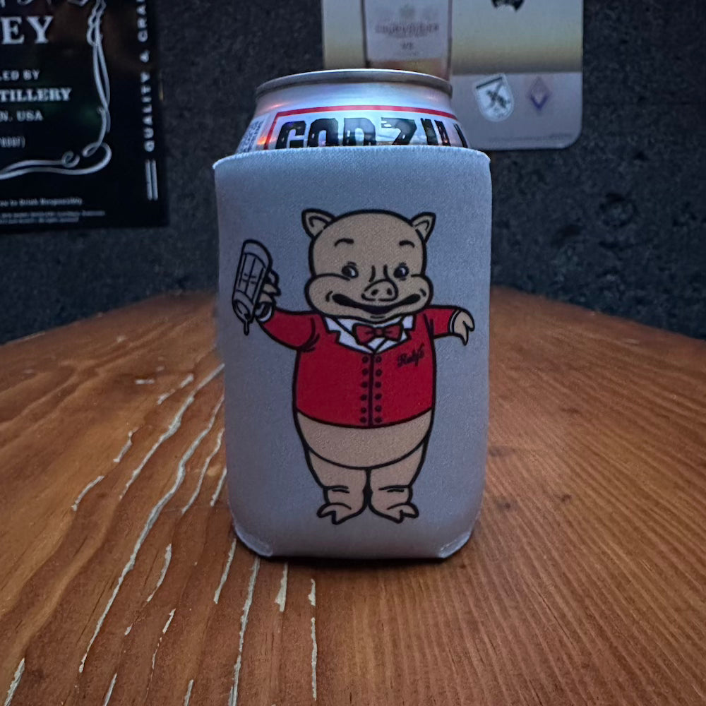 Retro Pig Koozie – Rudy’s Bar & Grill Collapsible Can Cooler | Rudys ...
